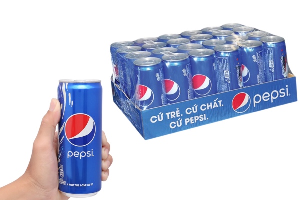 Thùng 24 lon nước ngọt Pepsi Cola 320ml